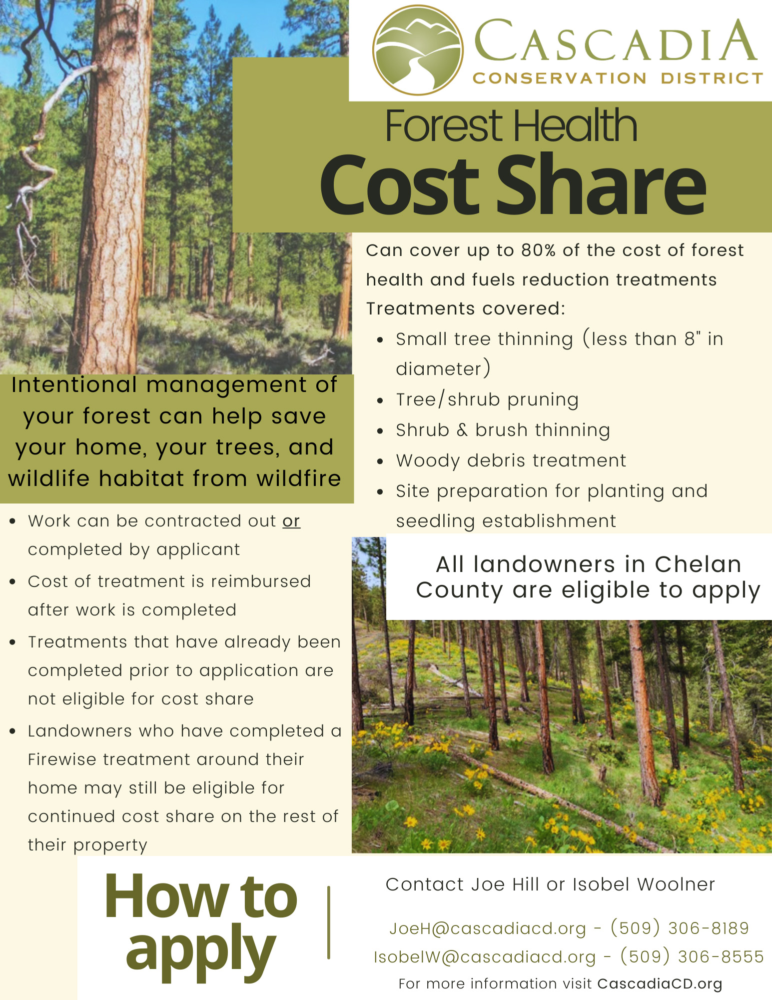 Cost Share – Forest Health – Cascadia Conservation District